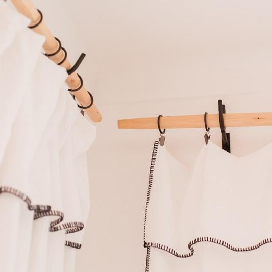 Bâtons en Bois Naturels - Tringles à Rideaux Originales en Bois Brut ...